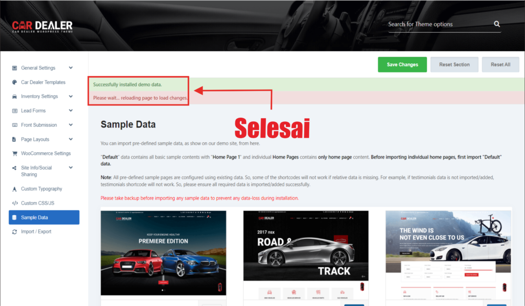 Tutorial install theme Car Dealer