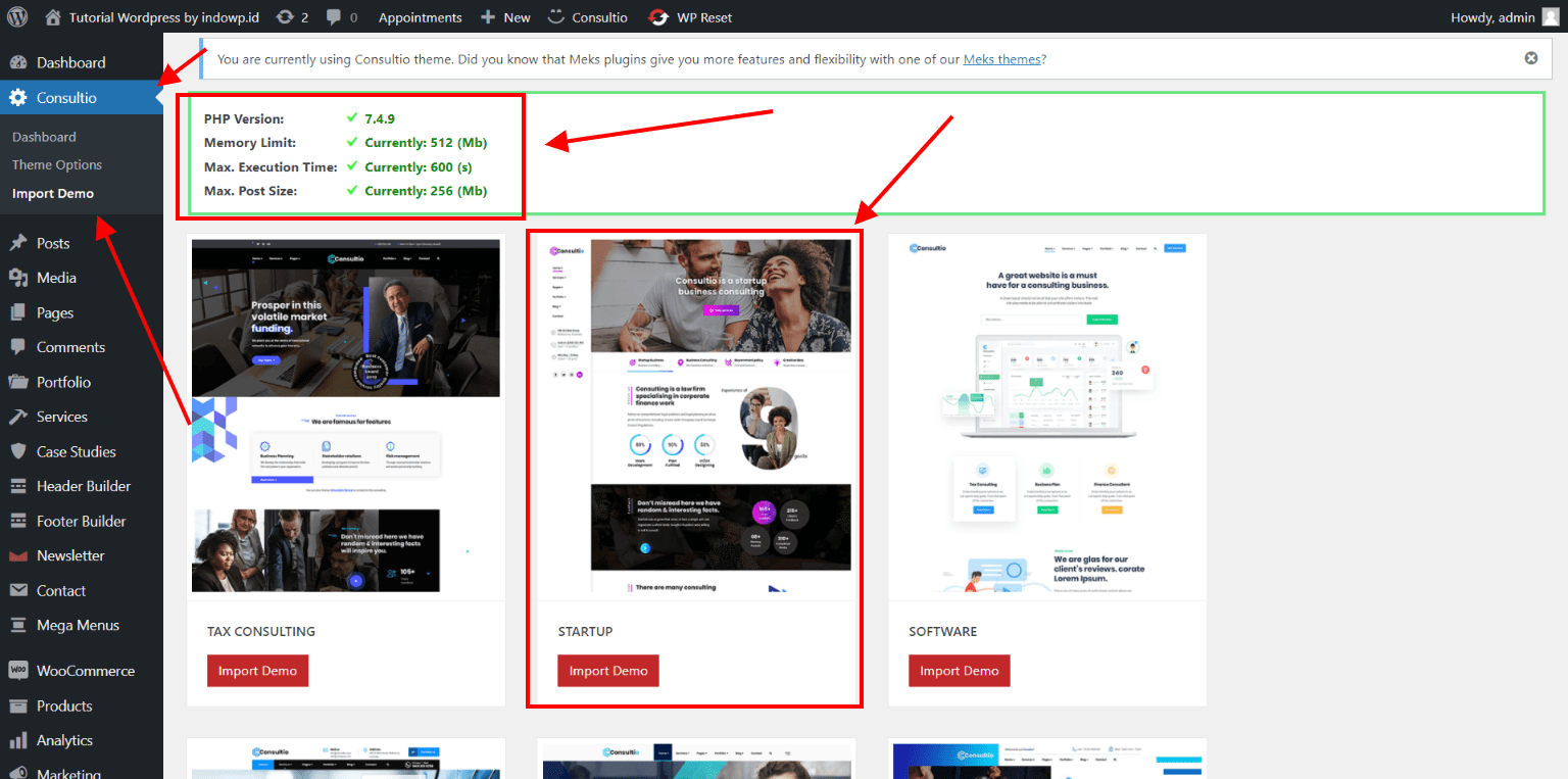 Berikut Ini Tutorial Cara Install Theme Consultio